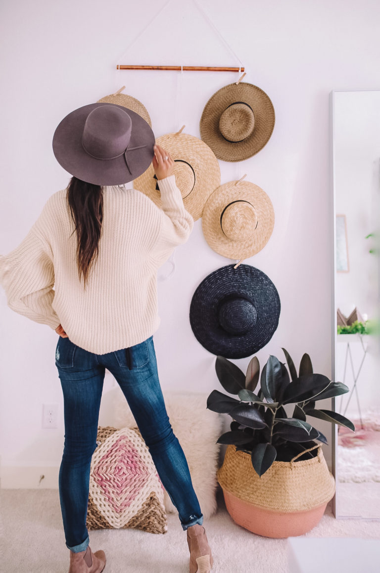 How to Make Hat Wall Display at Home | Organize Hats on this DIY Hat Rack